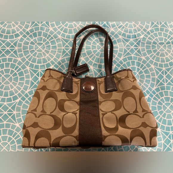 Coach | Bags | Today36vintage Coach Canvas Satchel In Signature C ...